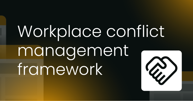 Workplace conflict management framework template