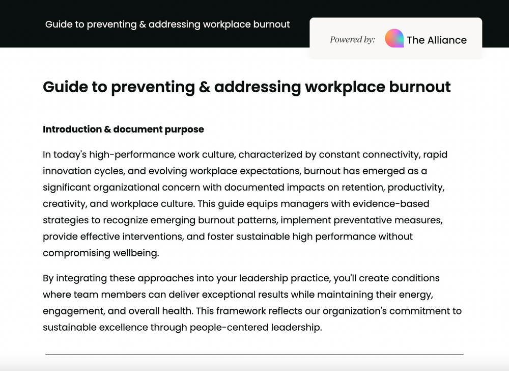 Guide to preventing & addressing workplace burnout